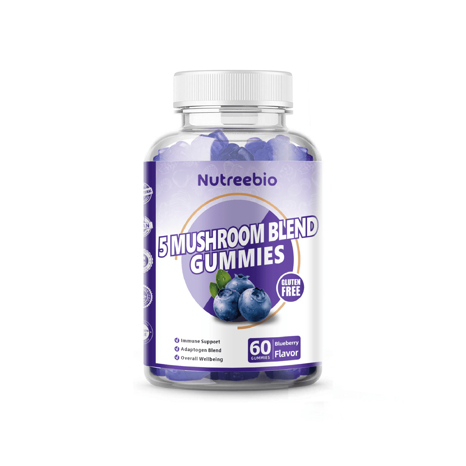 5 Mushroom Blend Gummies for Immune Support | Nutreebio